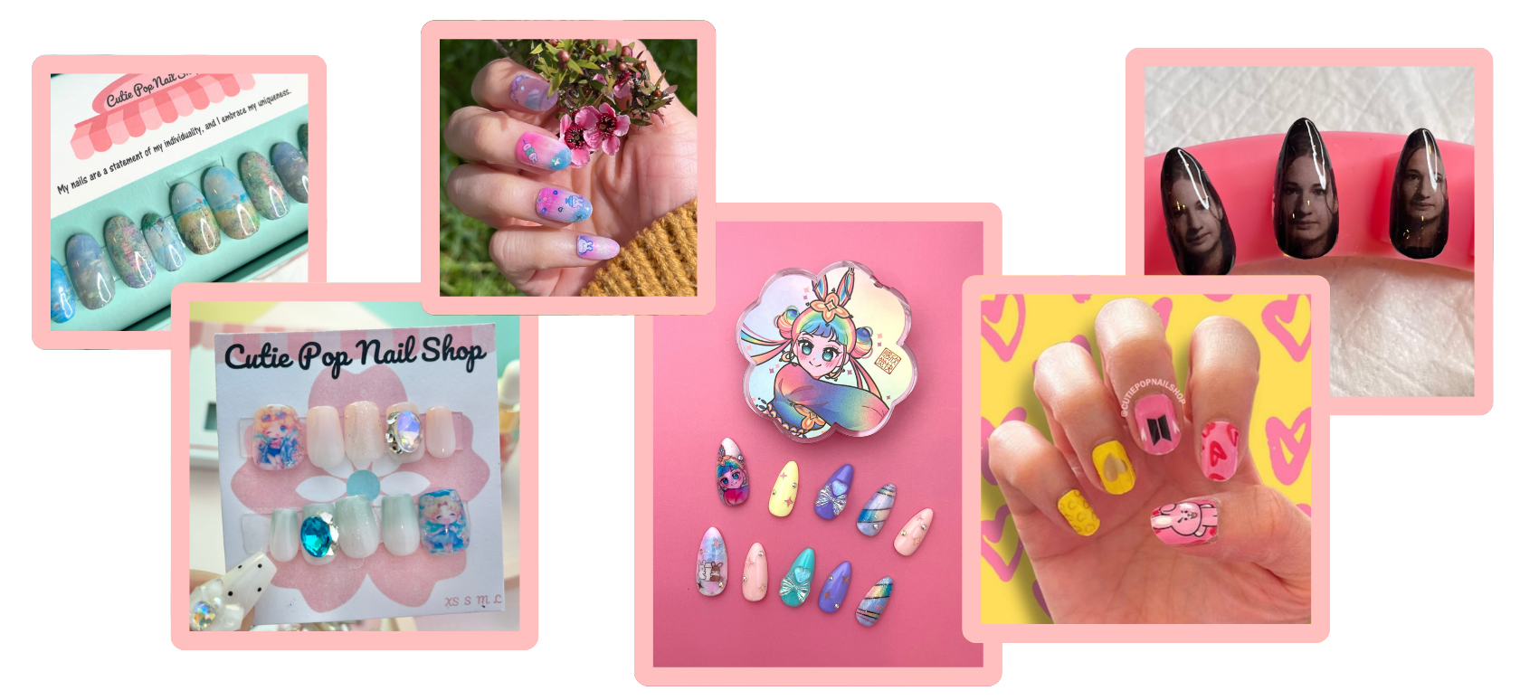 Custom Nail Art| Press-on nails| GIfts for her| Design your own Nails ...
