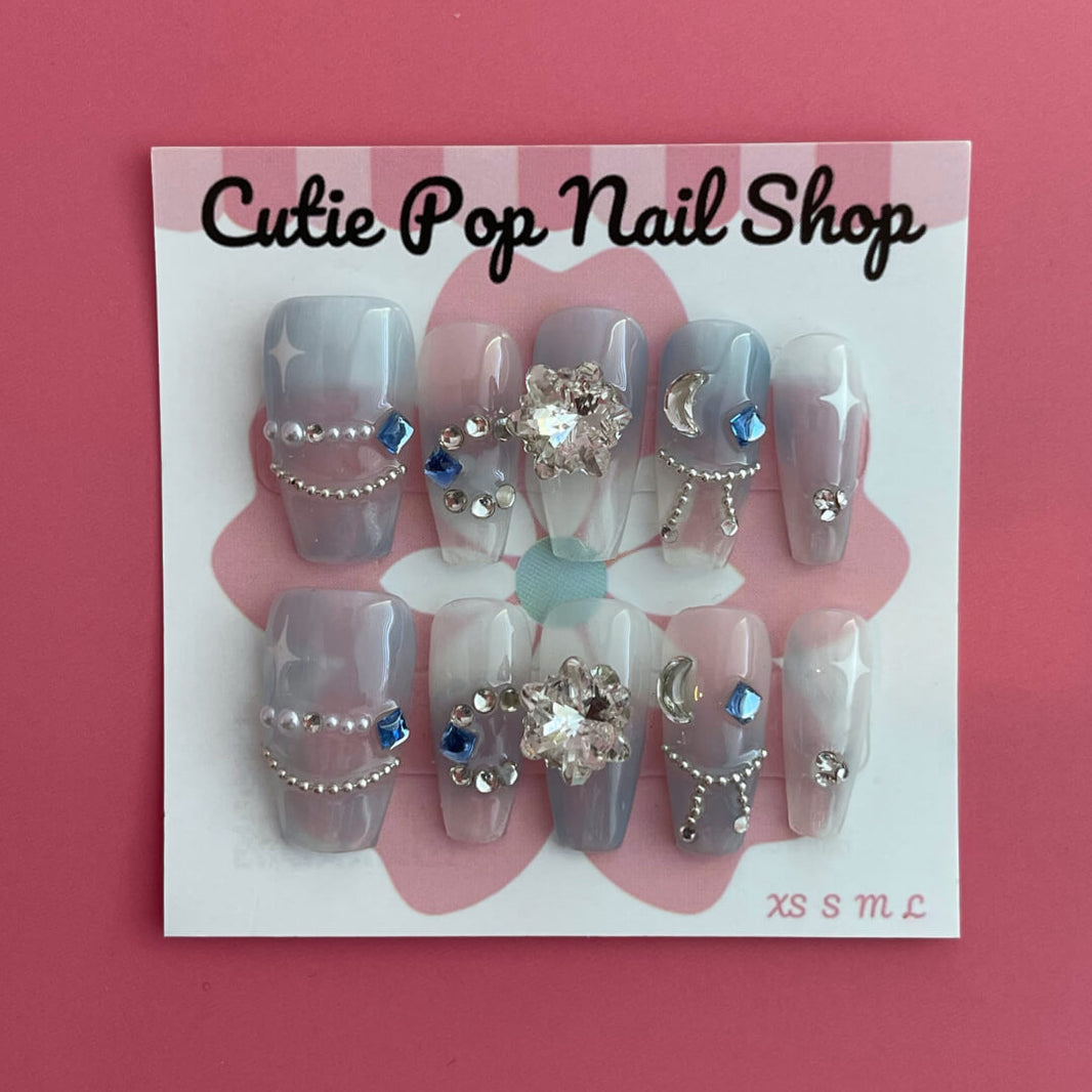 Luxury Hand-Made Press-on Nails- Kawaii, Anime, K-pop press-on nails ...